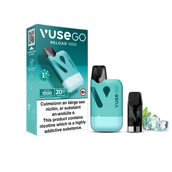 Aqua Vuse Go Reload 1000 Box | Mint Ice | Free Delivery